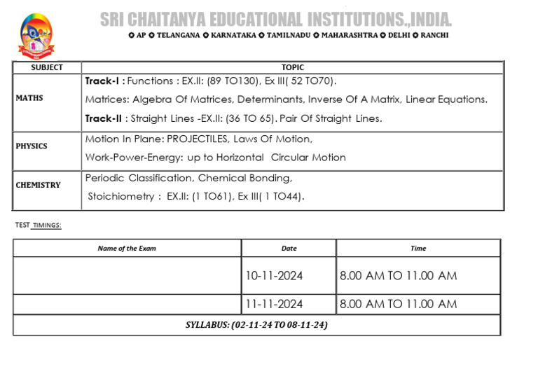 11 11 2024 SR NPL Exam Syllabus | PDF
