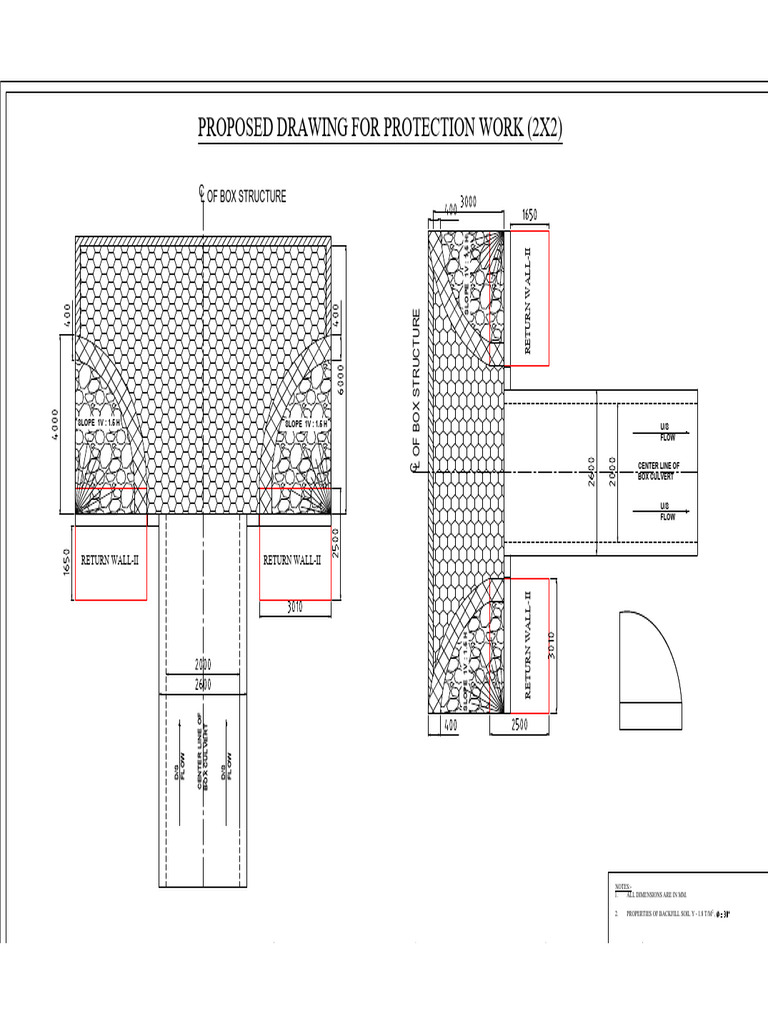 PROPOSED DROWING OF PROTECTION WORK-Model | PDF