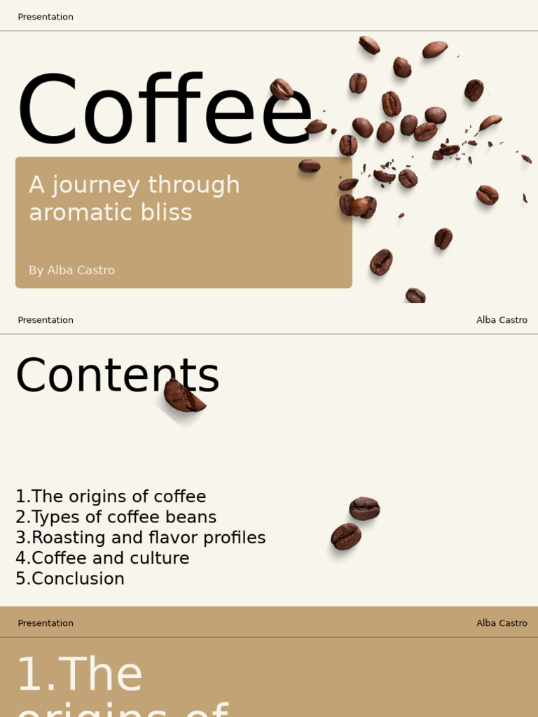 Brown Modern Coffe Shop Presentation | PDF | Coffee | Agriculture