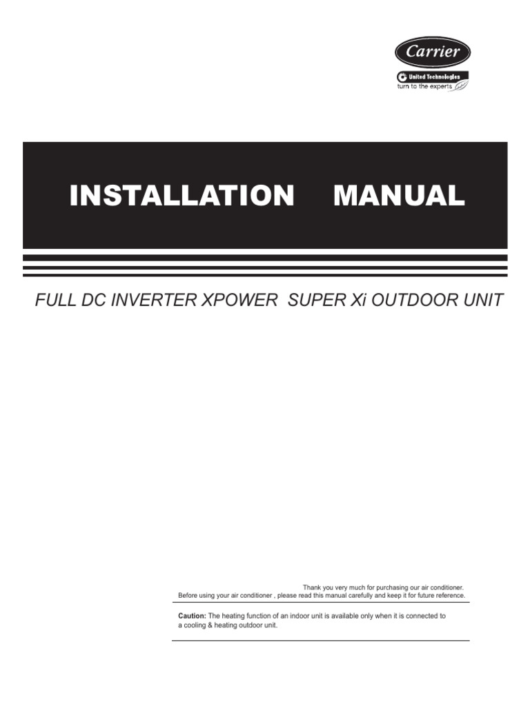 Carrier VRF Outdoor Unit Manual | PDF | Pipe (Fluid Conveyance) | Air ...