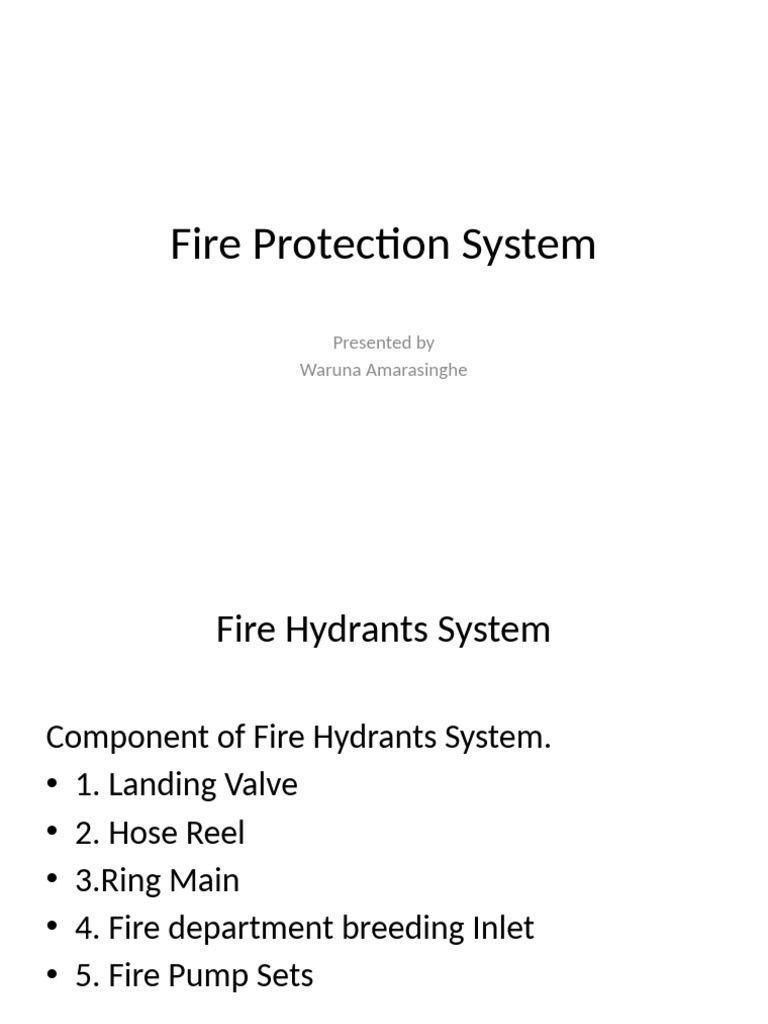 Fire Protection Systems | PDF | Valve | Pump
