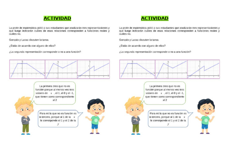 Actividad Funciones 8vo | PDF