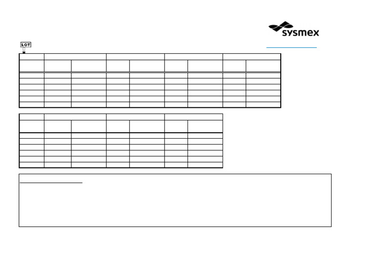 Sysmex SCS-1000 Assay Sheet Overview | PDF | Analysis