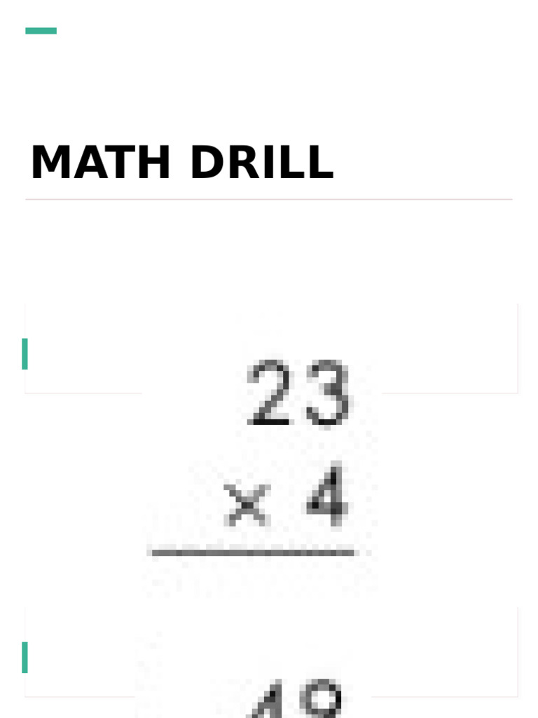 Math Drill Practice Exercises | PDF