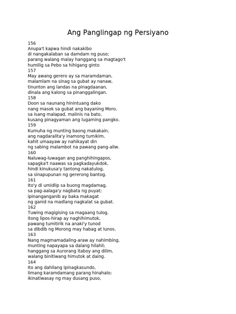 Ang Panglingap NG Persiyano 156 171 | PDF