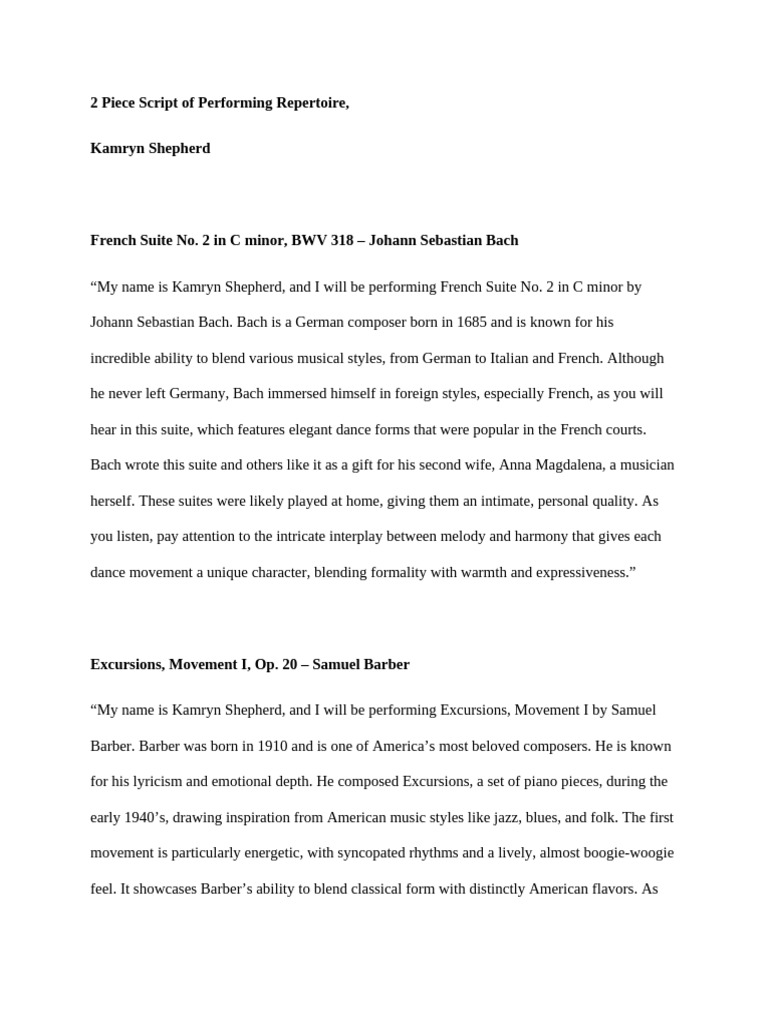 2 Piece Script | PDF