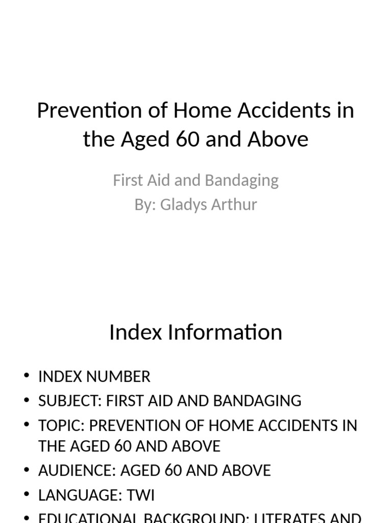 Preventing Home Accidents for Seniors | PDF