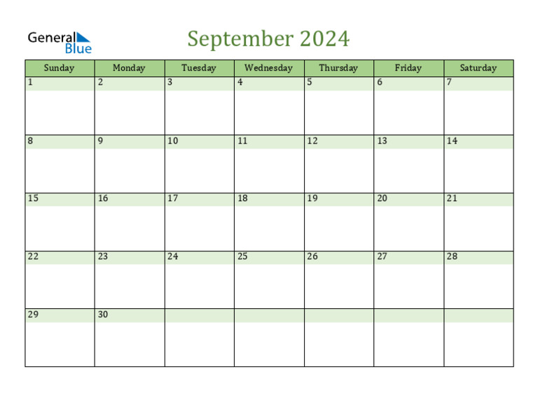 September 2024 Calendar | PDF