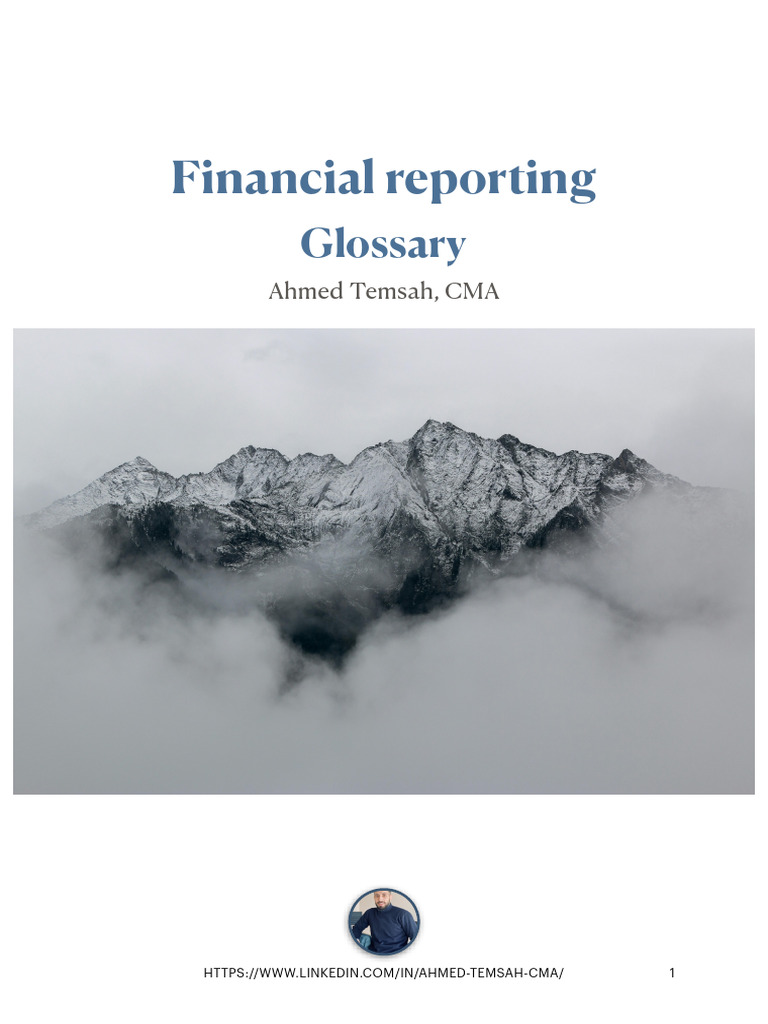 Financial Reporting Glossary Terms | PDF | Equity (Finance) | Goodwill ...