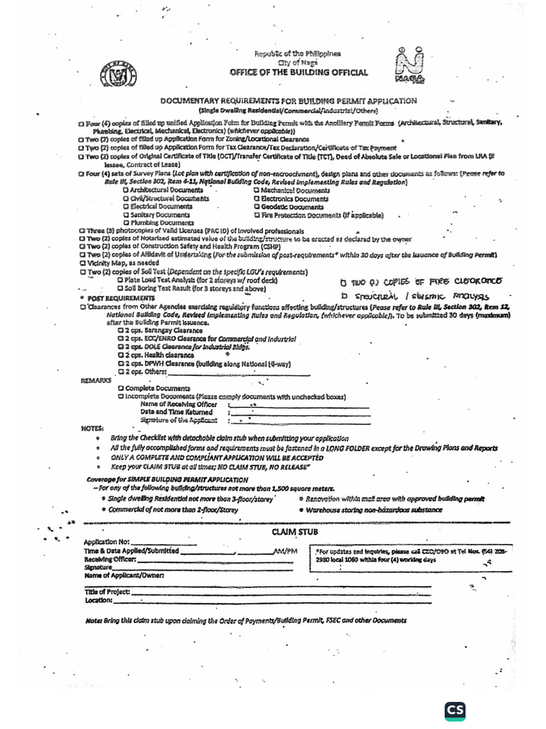Building Permit Requirements | PDF