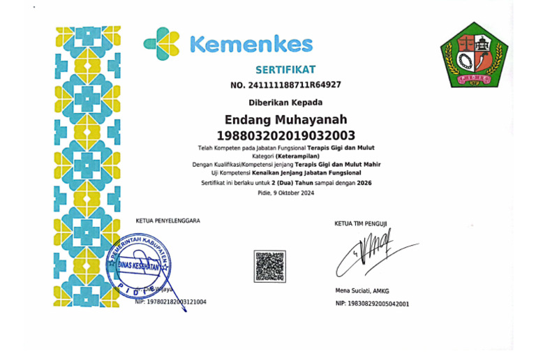 sertifikat ukom | PDF