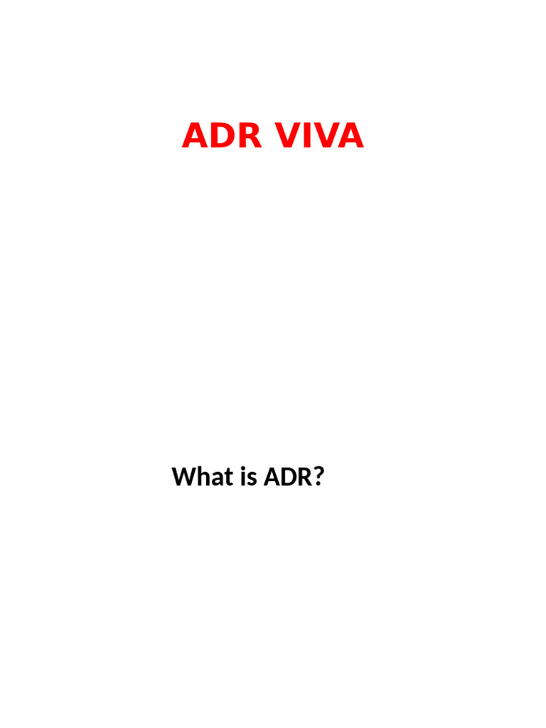 ADR VIVA | PDF