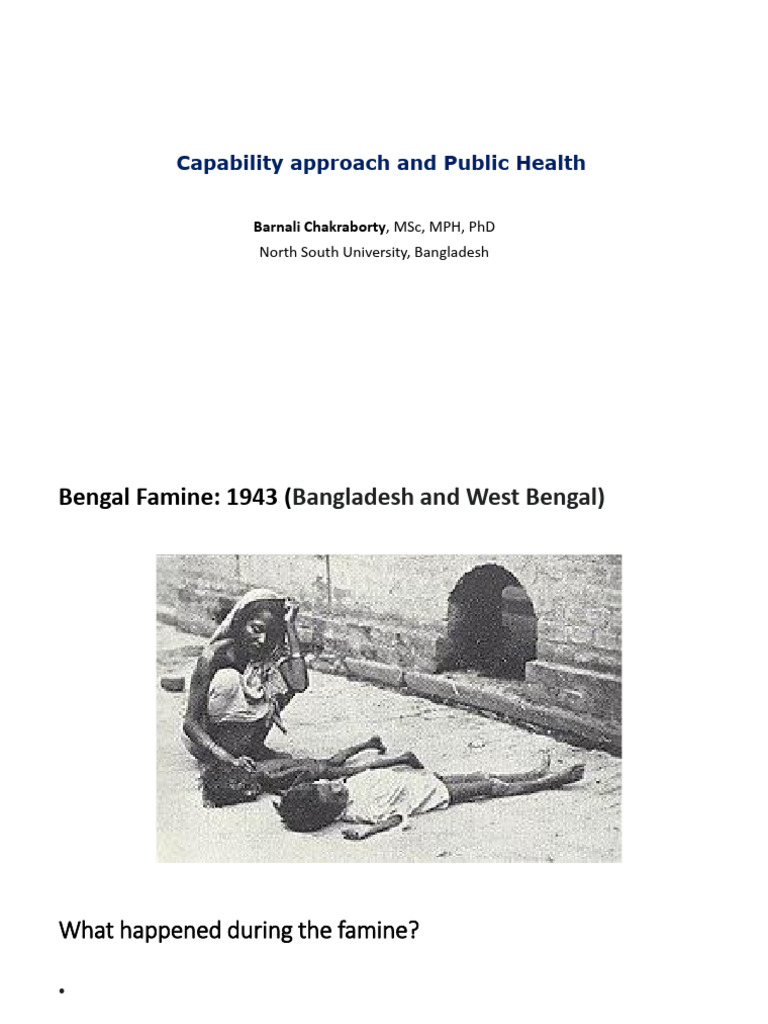 Lecture 19 Capability Approach | PDF | Famine | Poverty