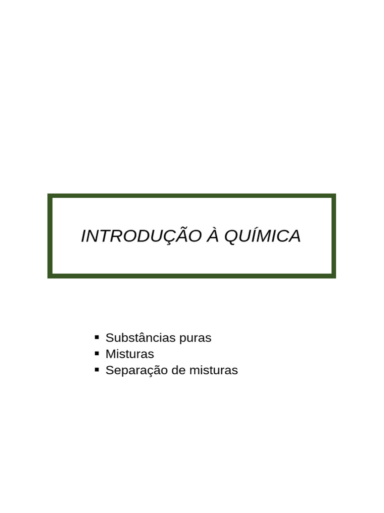 Substâncias Puras e Misturas na Química | PDF | Mistura | Substancias ...