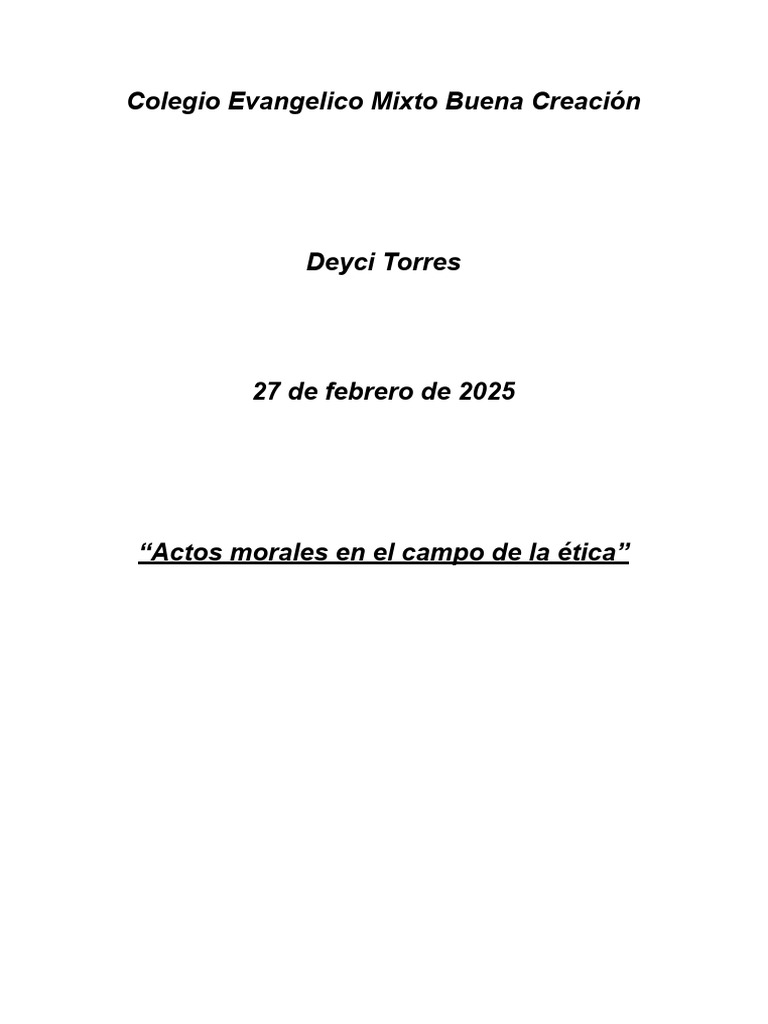 tarea deyci | PDF | Moralidad | Intención