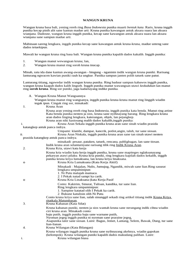 Wangun Kruna | PDF