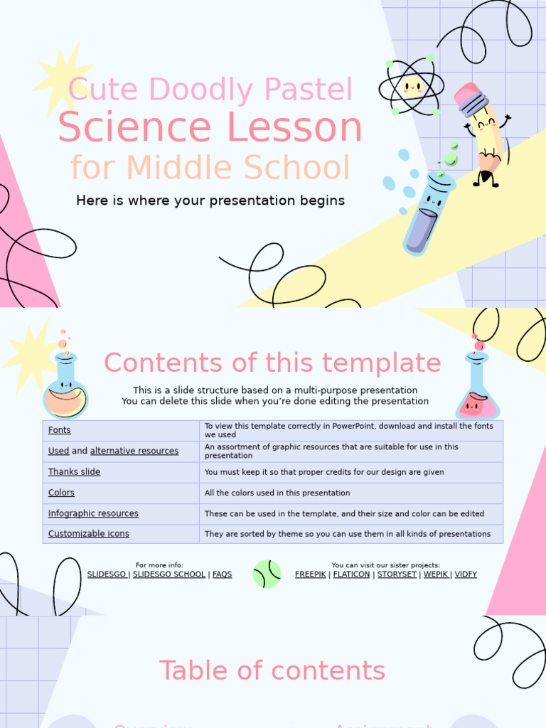 Cute Doodly Pastel Science Lesson For Middle School XL | PDF | Planets ...