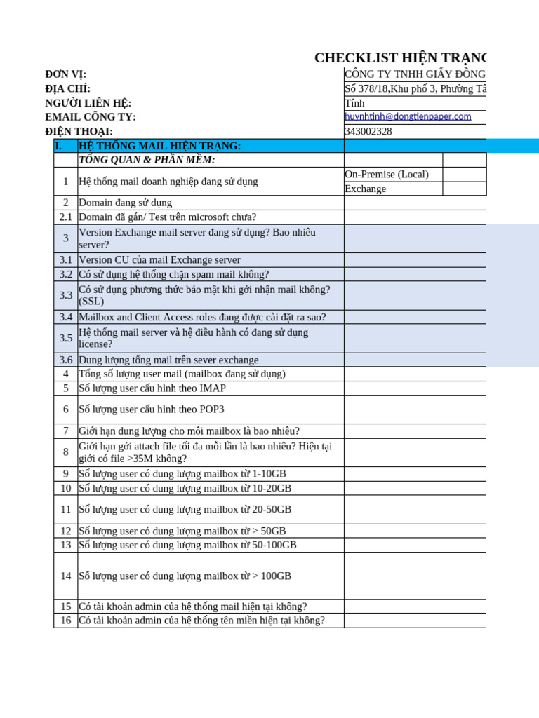 Checklist_O365_Update New (2) | PDF