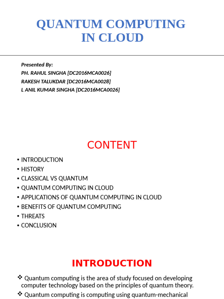 Quantum 181007152435 | PDF | Quantum Computing | Computing