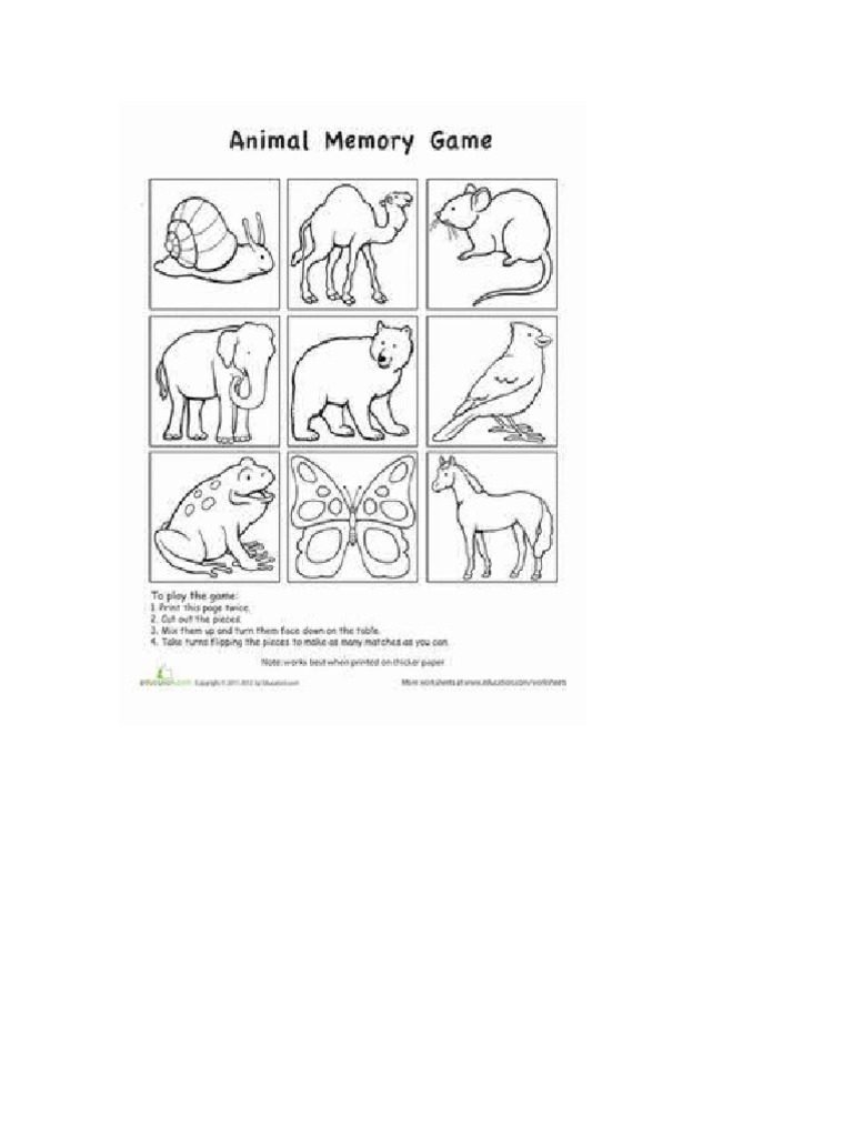 Animales Memorice | PDF