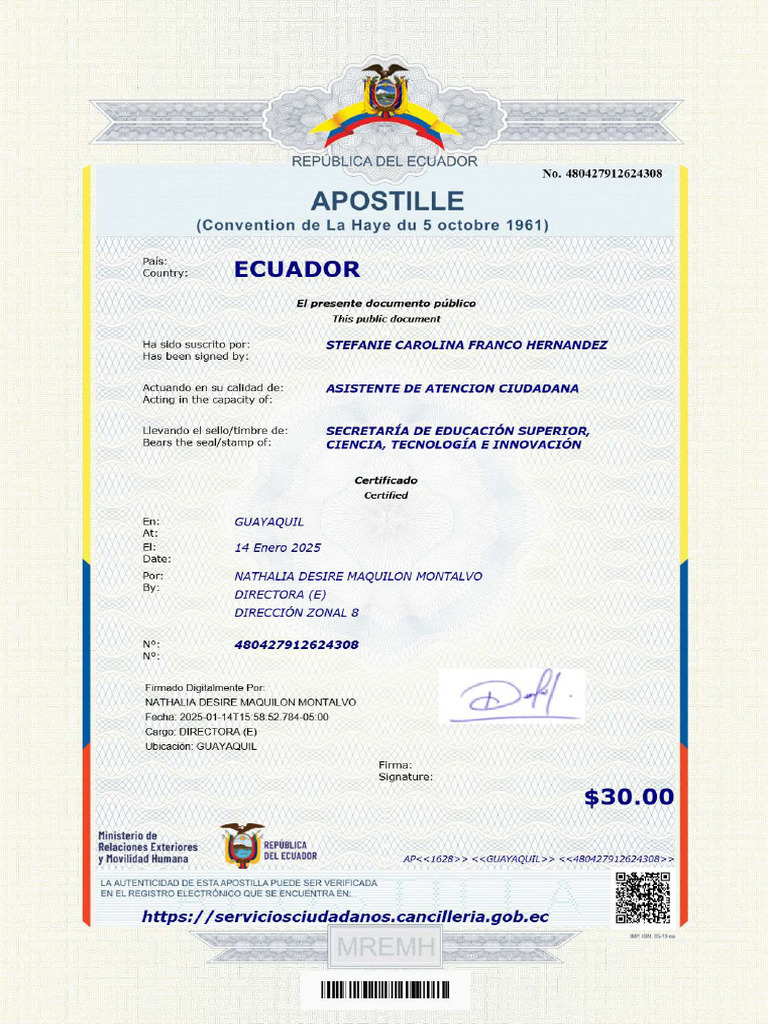 APOSTILLA RECORD ACADEMICO | PDF