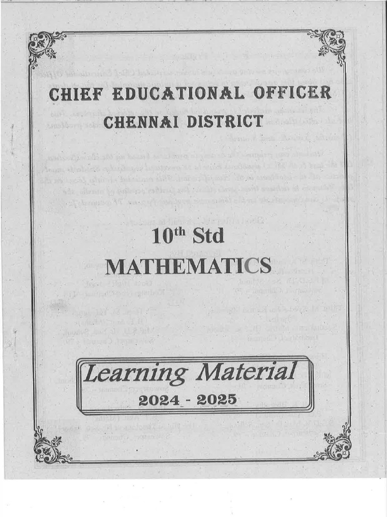 Maths Std.10-LM | PDF