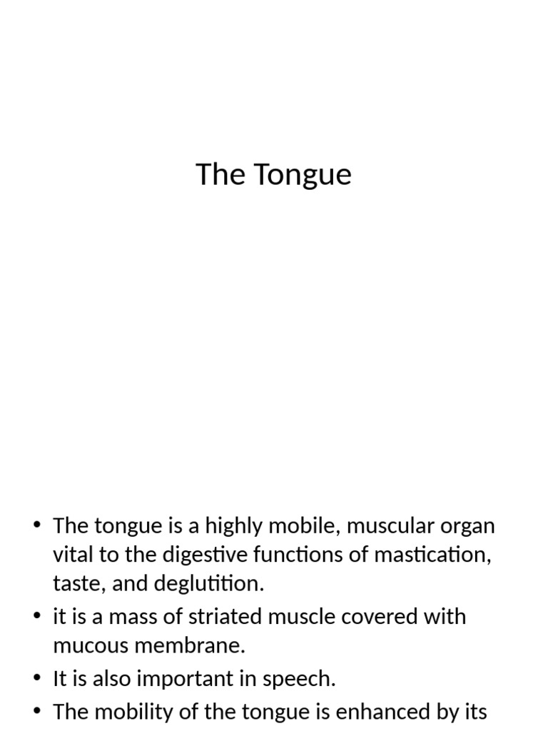 The Tongue | PDF | Tongue | Human Anatomy