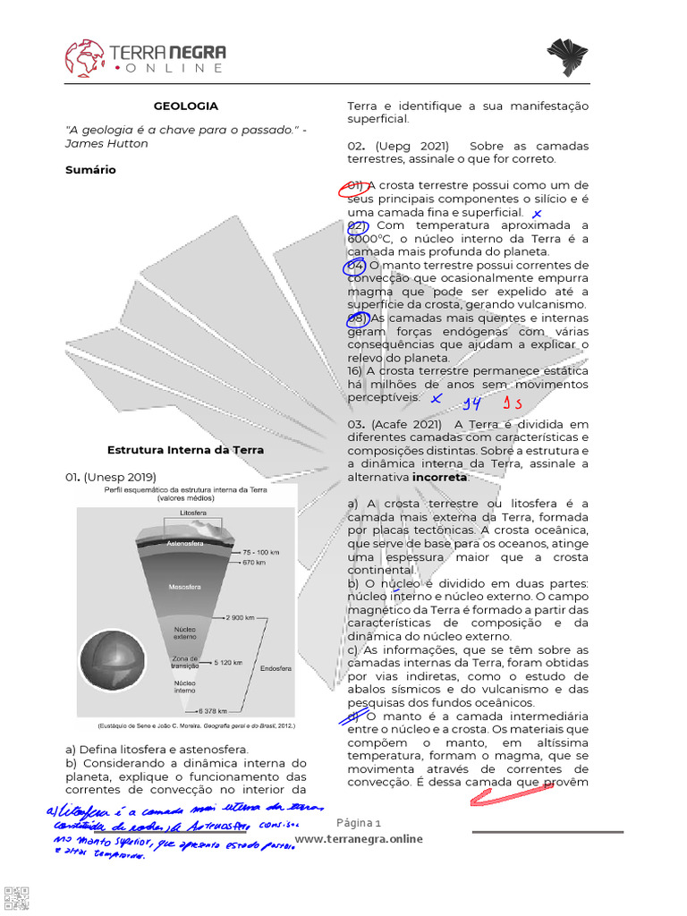 Dinâmica da Litosfera e Placas Tectônicas | PDF | Terra | Crosta (Geologia)
