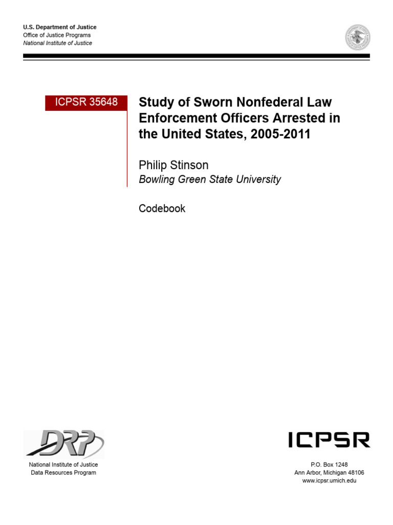 0001 Codebook | PDF | Driving Under The Influence | Rape