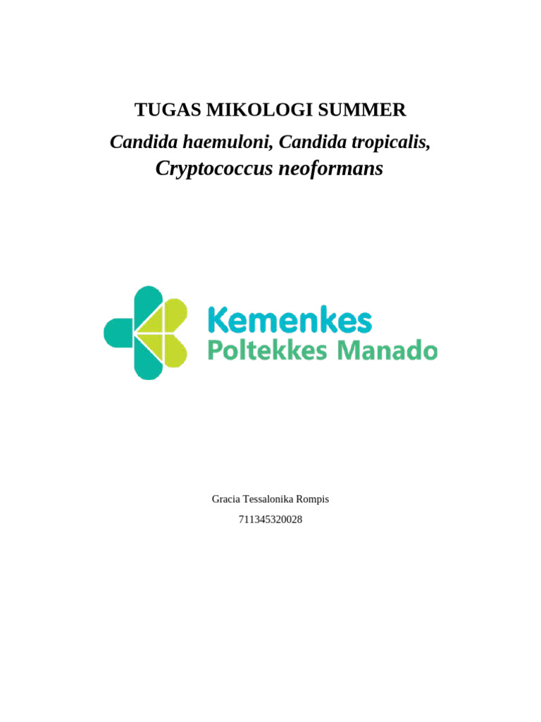 Patogen Jamur: Candida dan Cryptococcus | PDF