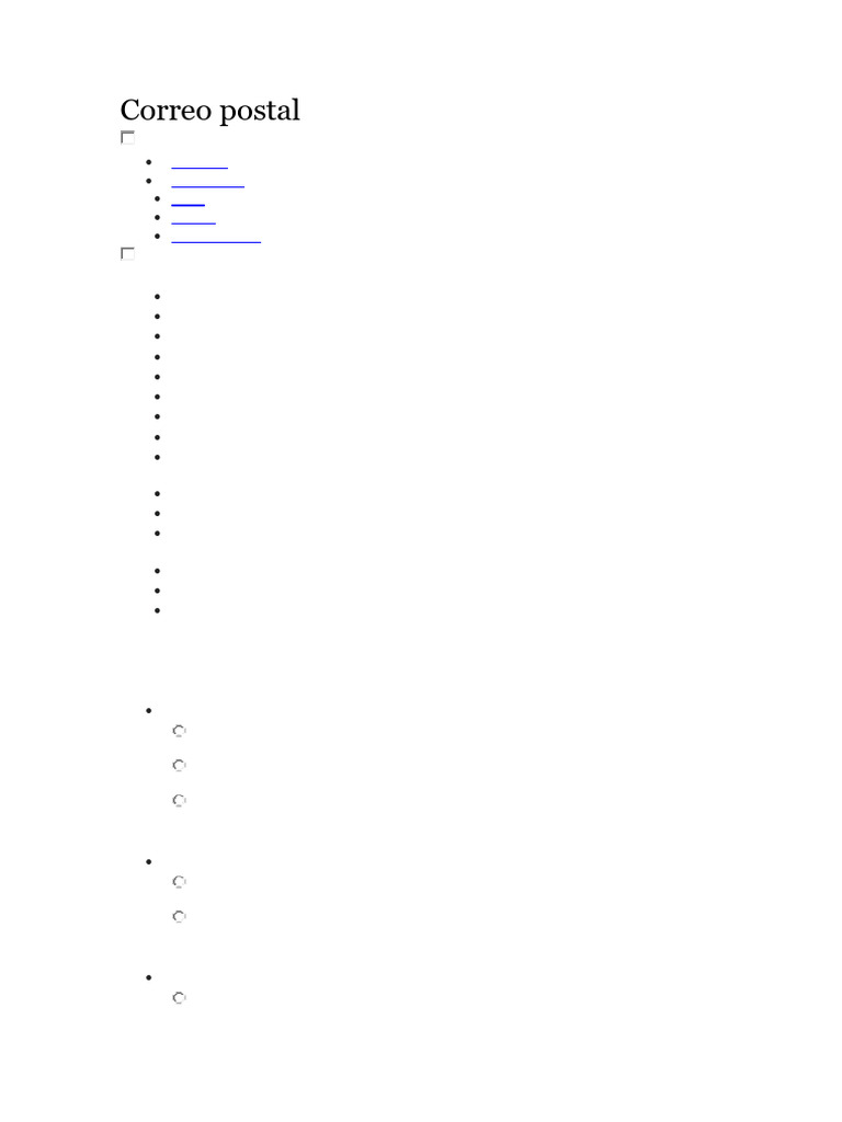 Correo postal | PDF | Correo | Escritura