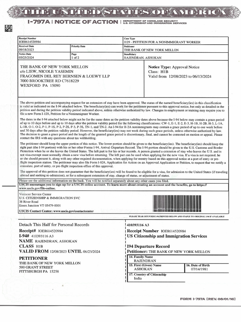 h1b 2024 Approval | PDF