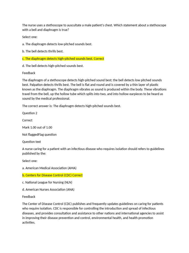 Fundamentals Quiz 1 2 | PDF | Thrombosis | Vein
