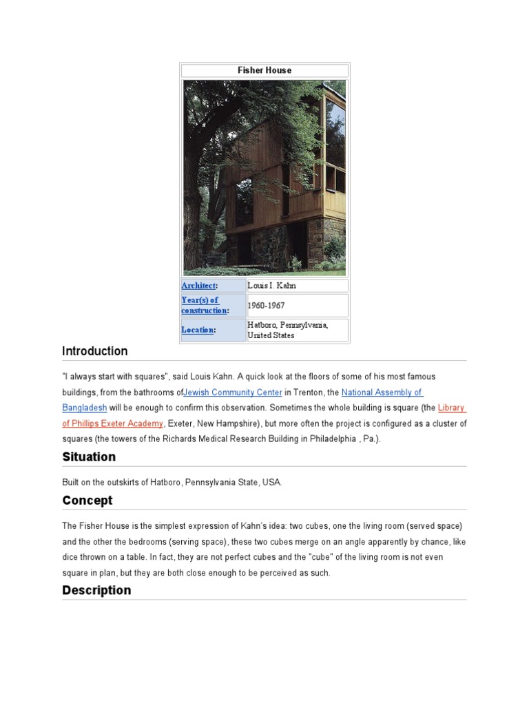 Fisher House | PDF | Economic Sectors | Buildings And Structures