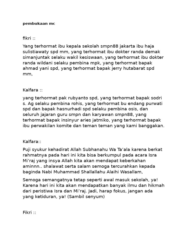 Teks Isra Miraj | PDF