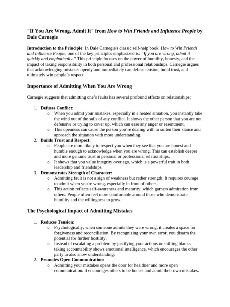 Admit Mistakes for Stronger Relationships | PDF | Empathy | Sympathy