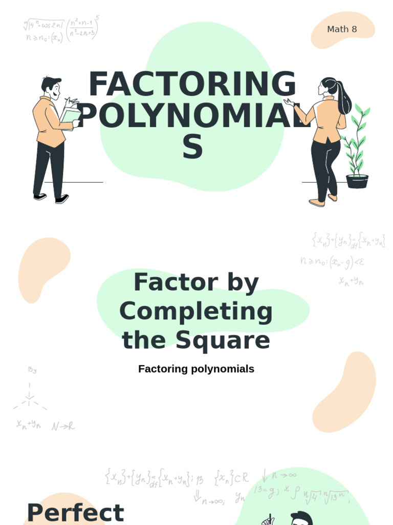 FACTORING - Completing The Square | PDF