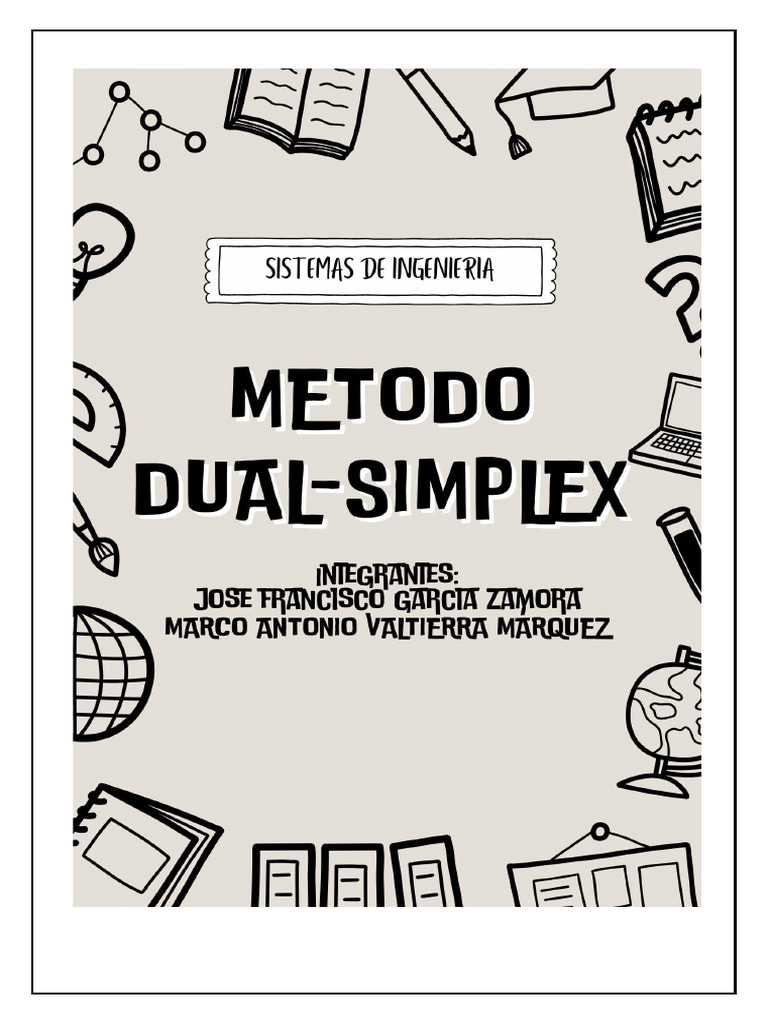 Resumen - Metodo Dual - Simplex | PDF | Programación lineal | Algoritmos