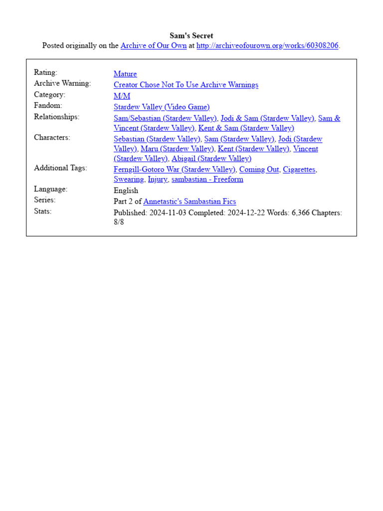 Sams Secret | PDF
