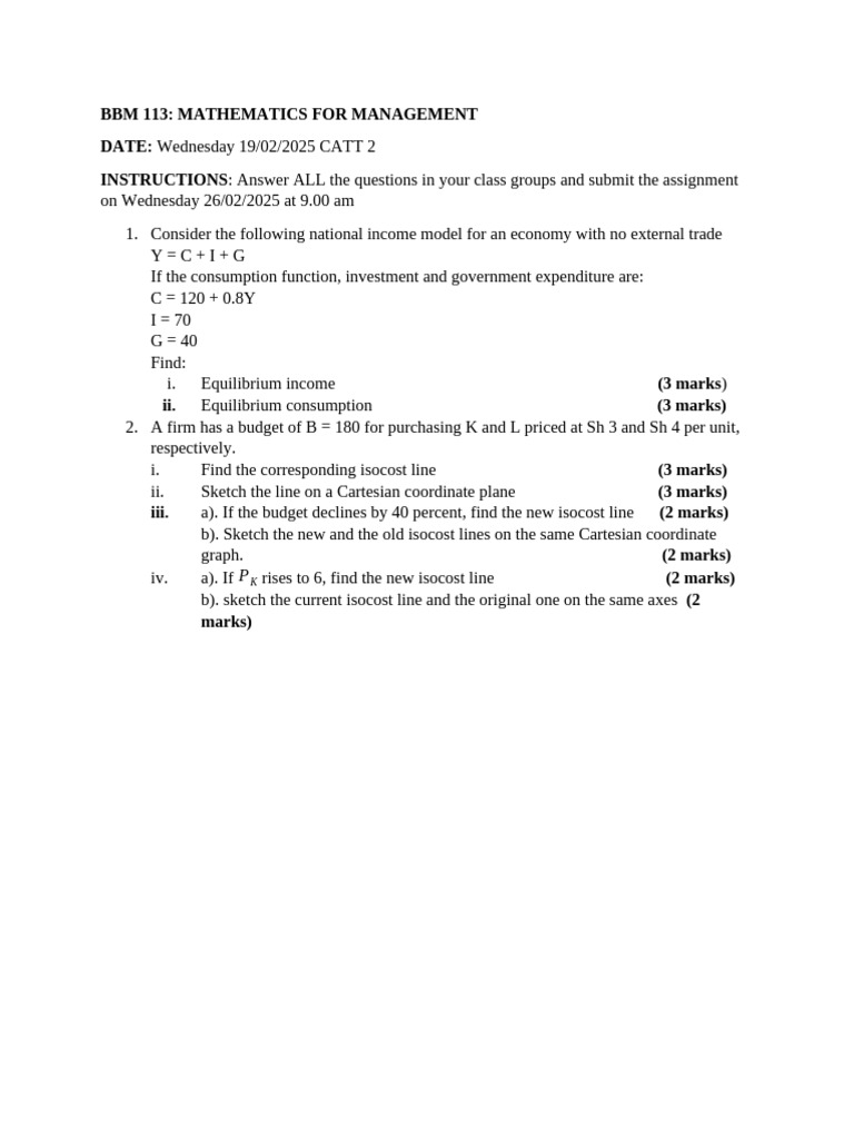 BBM 113 Catt 2 February 2025 | PDF