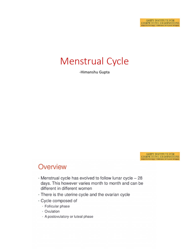 4. Menst cycle | PDF | Menstrual Cycle | Endocrinology