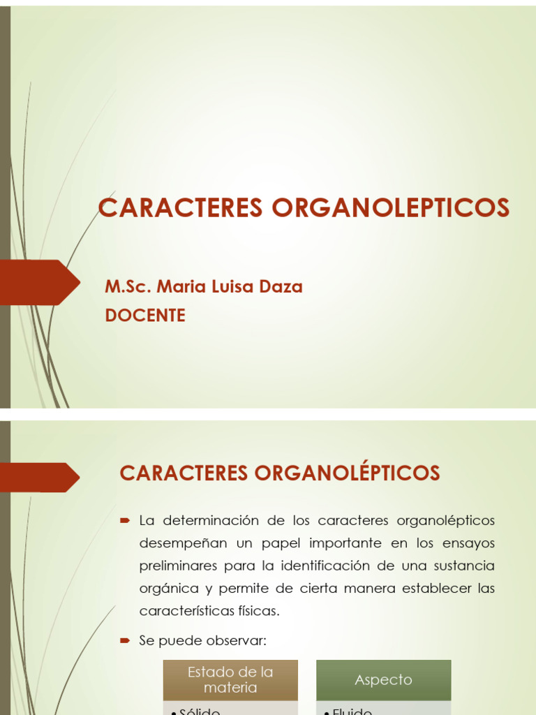 Caracteres Organolépticos en Sustancias | PDF | Cromóforo | Color
