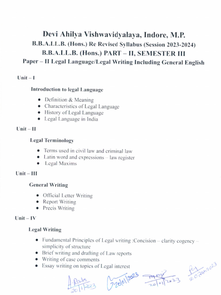 B B A L L B Hons Re-Revised-Syllabus | PDF