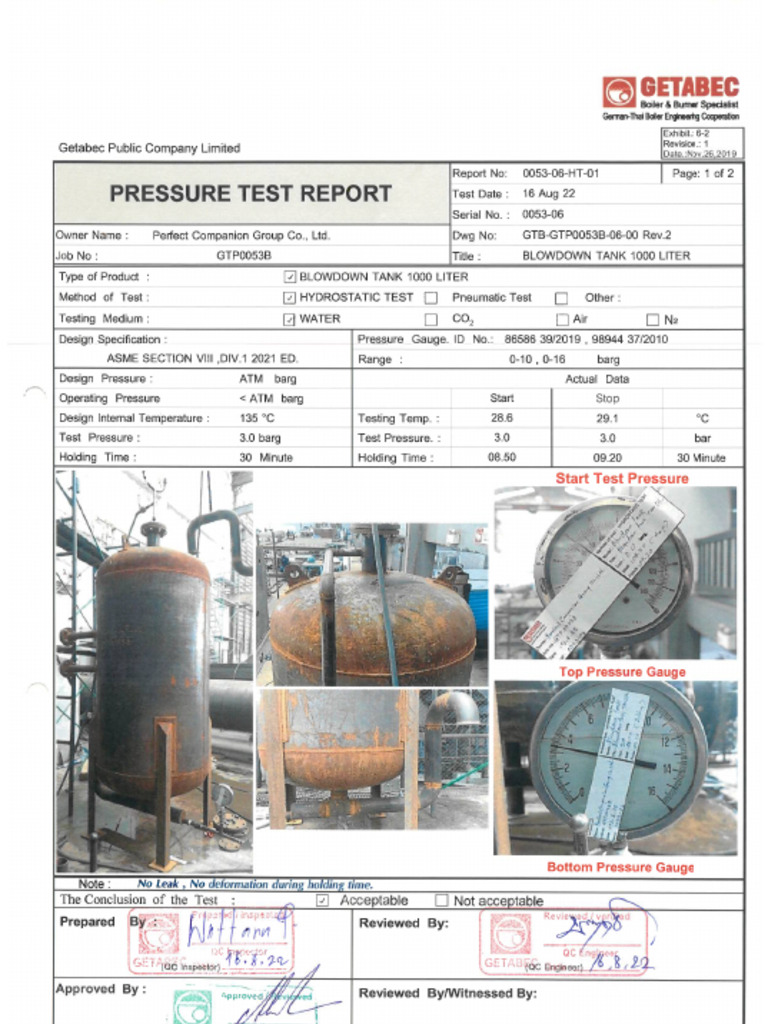 HT - Blowdown Tank - GTP0053B | PDF