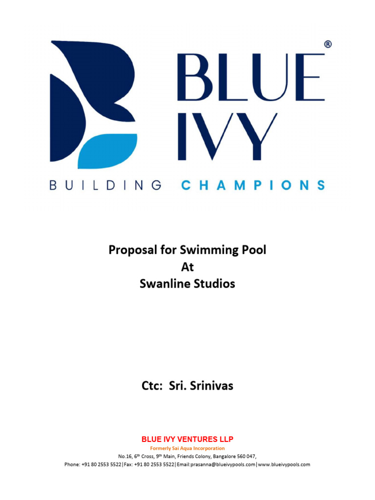 Proposal for Swimming Pool | PDF | Pipe (Fluid Conveyance) | Valve