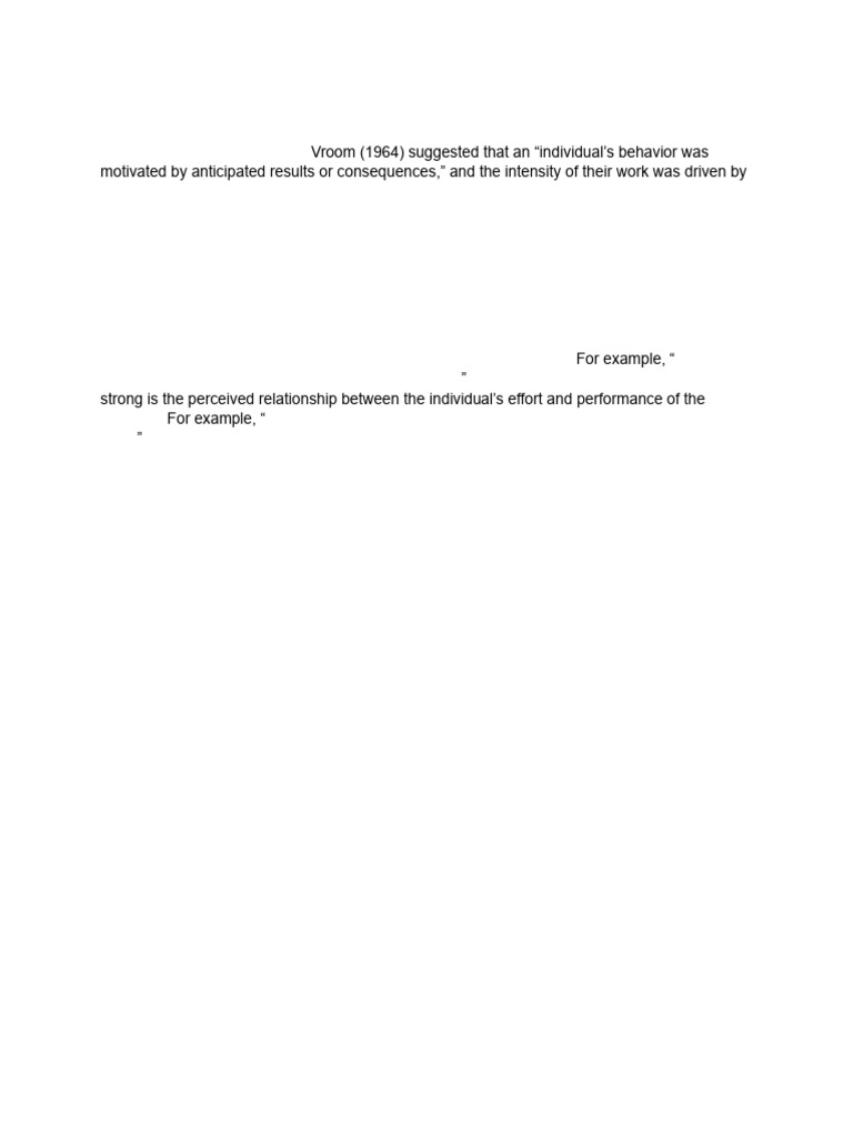 Vroom's Expectancy Theory Explained | PDF