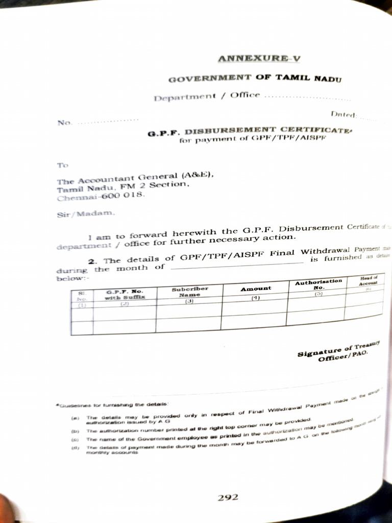 gpf disbursement | PDF