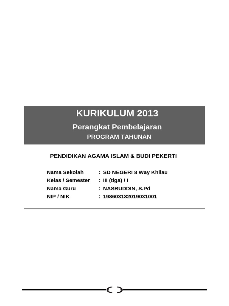 Prota Kelas 3 TA 2019-2020 | PDF