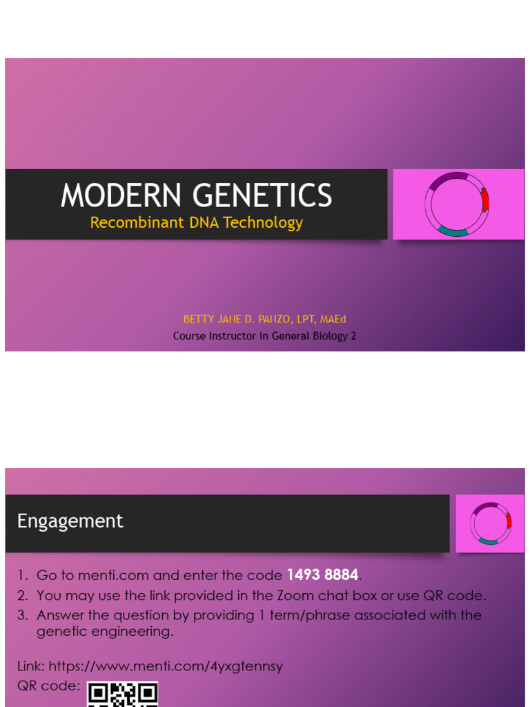 Recombinant DNA Technology | PDF | Molecular Cloning | Plasmid