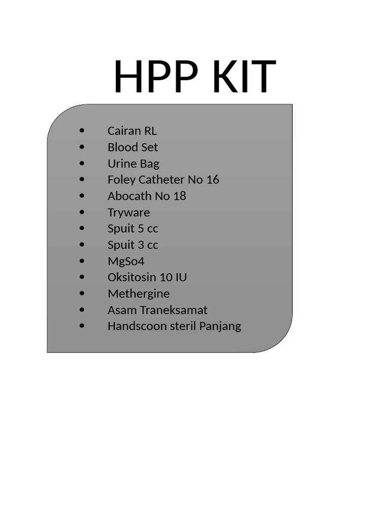 HPP Kit | PDF